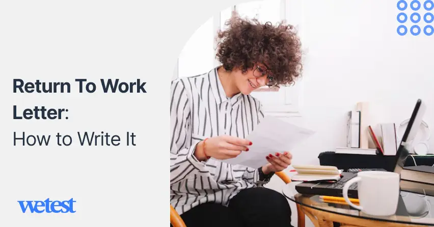 Return To Work Letter: How to Write It - We Test