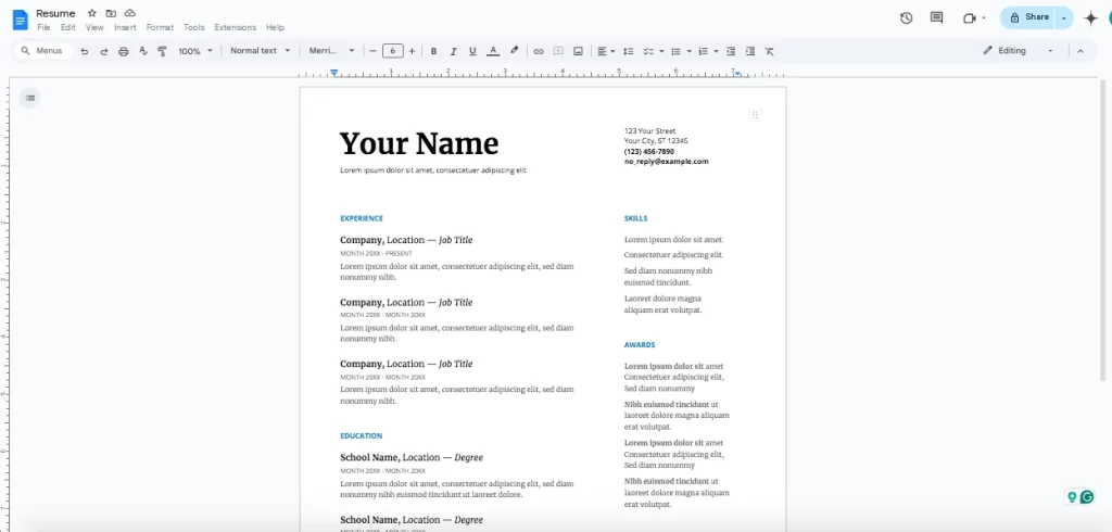 Free Google Docs Resume Templates for Job Seekers: How to Find and Use ...
